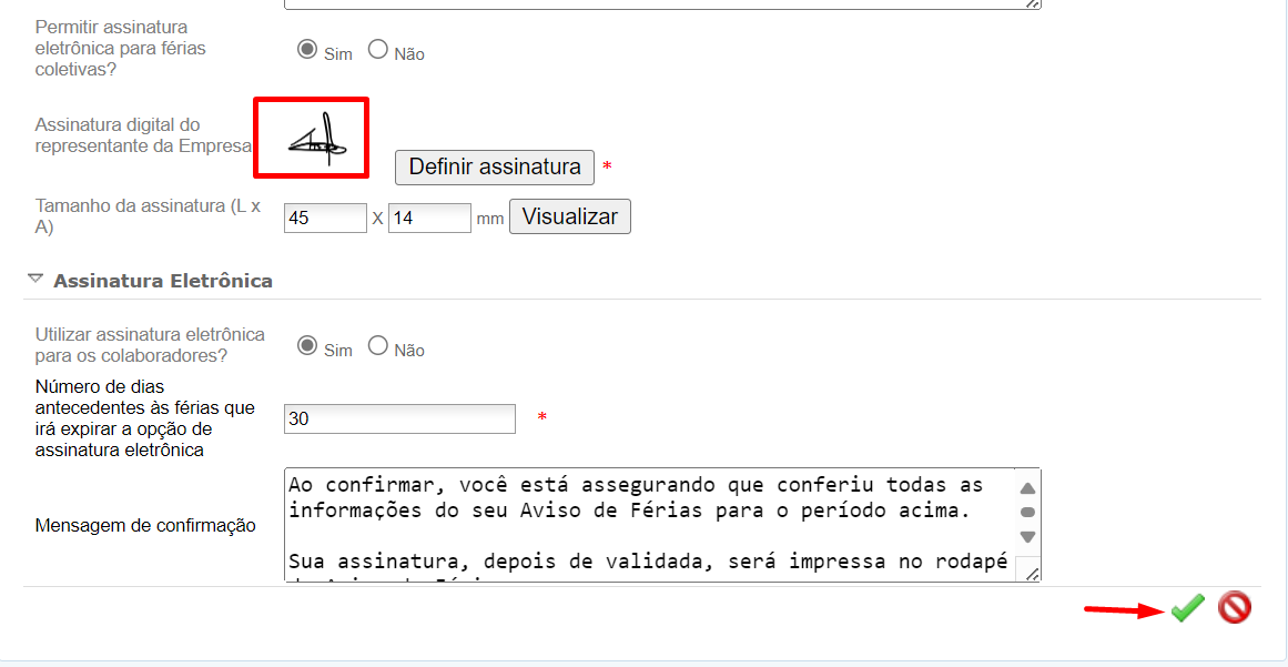 Como alterar assinatura do represente da empresa no Aviso de Férias – Central do Cliente