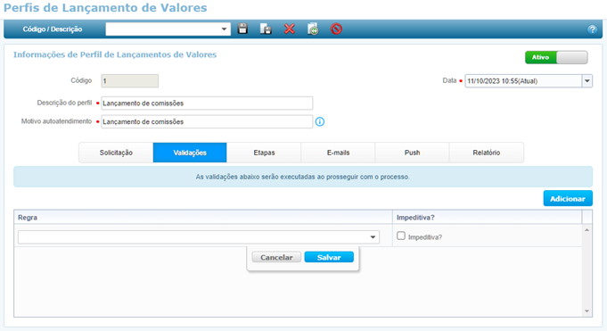 Como Realizar a Configuração do Processo Parametrizável de Lançamento ...
