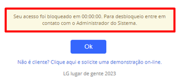 Liberar acesso do operador bloqueado – Central do Cliente