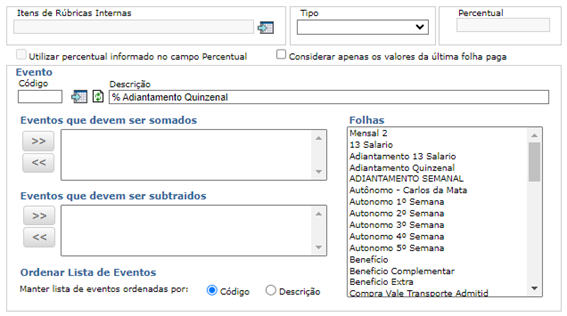Homolognet - Parametrização de Eventos – Central do Cliente