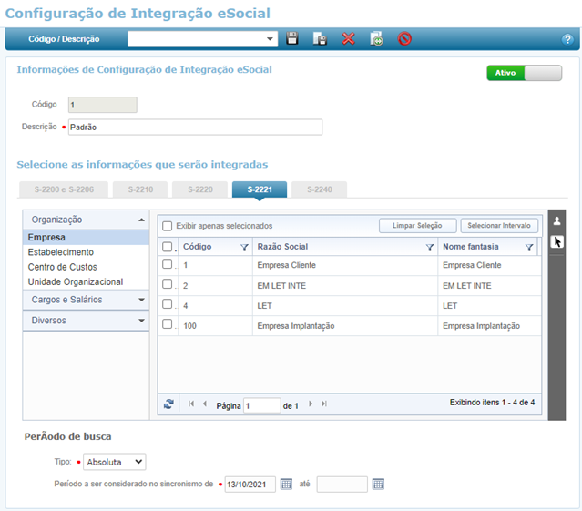 Como enviar o eSocial S-2221 Exame Toxicológico do Motorista Profissional Empregado - SOC X LG ...