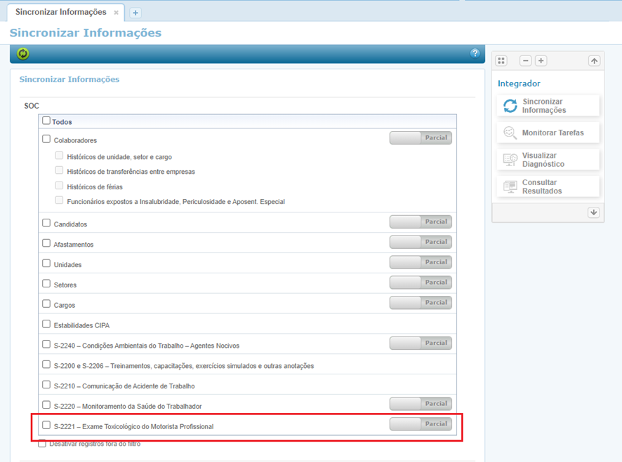 Como enviar o eSocial S-2221 Exame Toxicológico do Motorista Profissional Empregado - SOC X LG ...