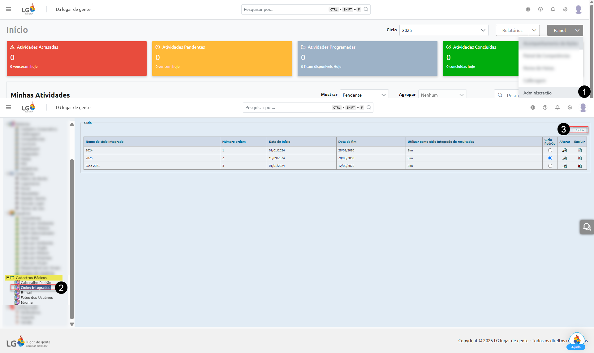 Como vincular e configurar ciclos integrados na Nova Home – Central do Cliente